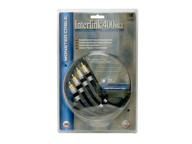 Monster Cable I400MKII-1M 3.3 ft. Interlink 400 MkII Bandwidth Balanced ...