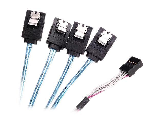 SilverStone 36 Pin Minisas Sff-8087 (Target) to SATA 7Pin (Host ...