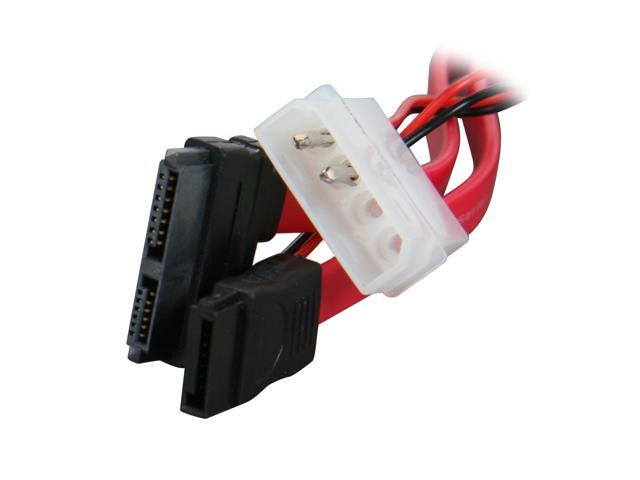 SYBA CL-CAB40022 3.33 ft. SATA to Mini SATA cable (Power Cable length 6 ...