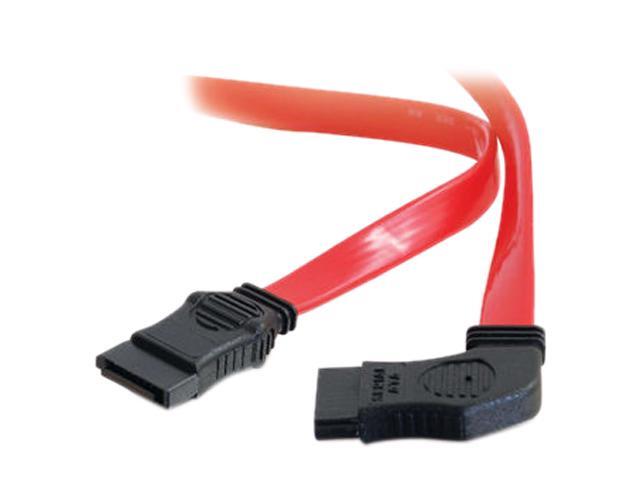 C2G 10185 7-Pin 180° to 90° 1-Device Side Serial ATA (SATA) Cable, Red ...