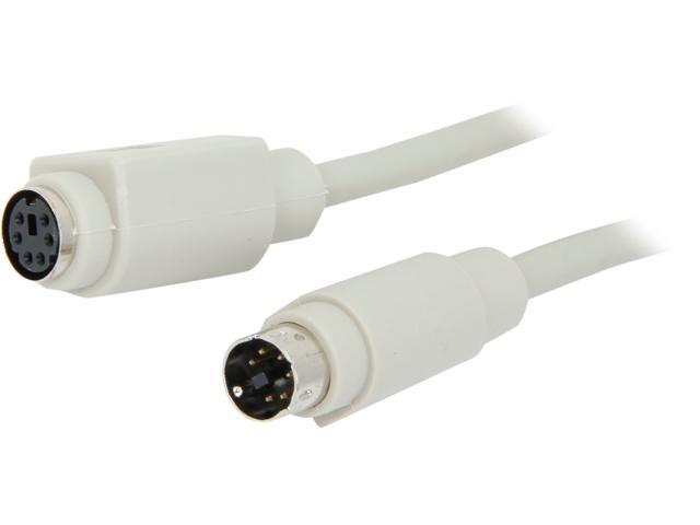 C2G 04999 PS/2 M/F Keyboard/Mouse Extension Cable, Beige (10 Feet, 3.04 ...
