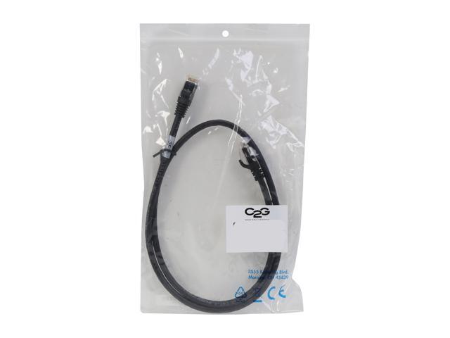 CABLES TO GO 27151 3ft Cat6 550 MHz Snagless Patch Cable - Black ...