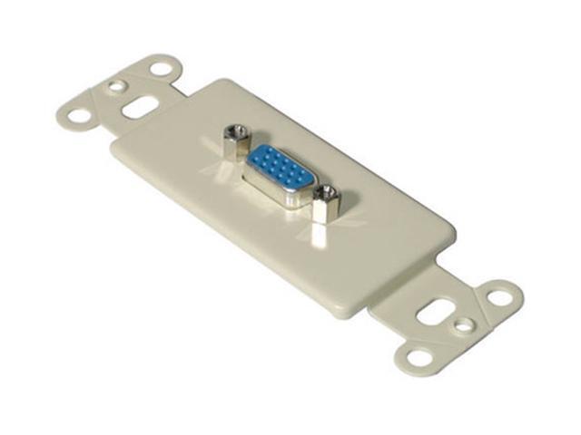 Cables To Go 37053 Decorative HD15 VGA Wall Plate Insert - Ivory ...