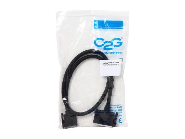 C2G Model 20709 3 ft. LVD/SE VHDCI .8mm 68-pin Male to SCSI-3 MD68 Male ...