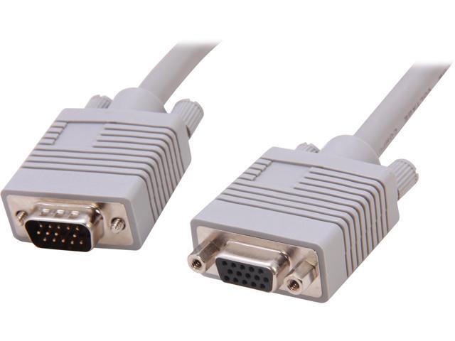 C2G 35560 1 ft. Premium Shielded HD15 SXGA M/F Monitor Extension Cable ...