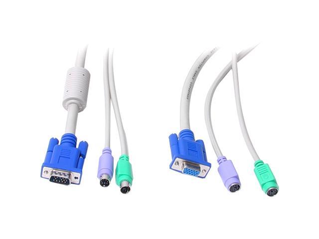 StarTech.com 6 ft. PC99 3-in-1 Keyboard, Monitor, Mouse Extension Cable ...
