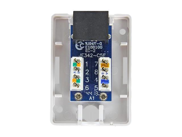 StarTech.com Single Cat5e RJ45 Wall Jack White with Keystone Jack ...