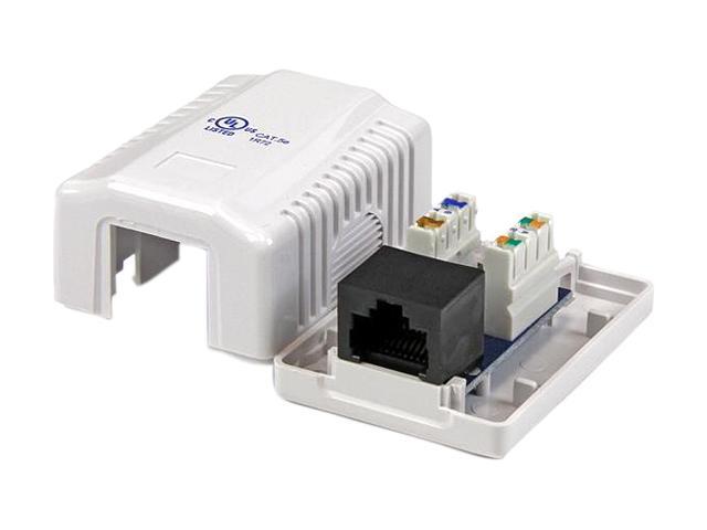 StarTech.com Single Cat5e RJ45 Wall Jack White with Keystone Jack ...