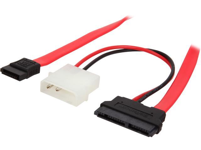 Open Box: StarTech.com MCSATAF20 1 ft. Micro SATA to SATA with LP4 ...