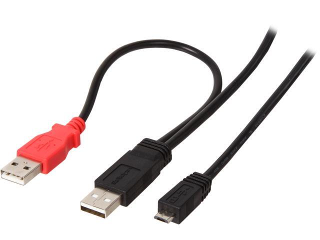 StarTech.com USB2HAUBY6 USB Y Cable for External Hard Drive - Dual USB ...
