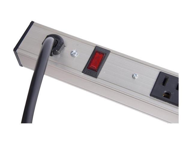 Inland 12 Outlets Aluminum Power Strip, 3.0 Feet Power Cord, Lighted ...