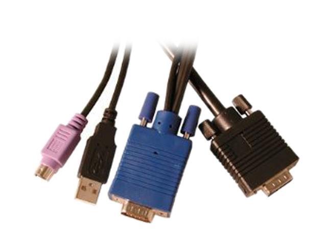 Addlogix 6 ft. VGA/PS2/USB KVM Combo Cable Kit - Newegg.com