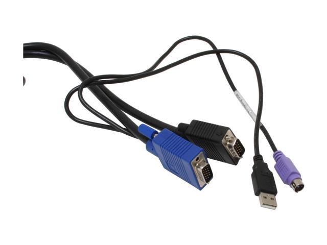LINKSKEY 10 ft. 3-in-1 USB PS/2 KVM Combo Cable - Newegg.com
