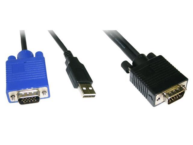 Open Box: LINKSKEY 15 ft. USB-VGA KVM Combo Cable - Newegg.com