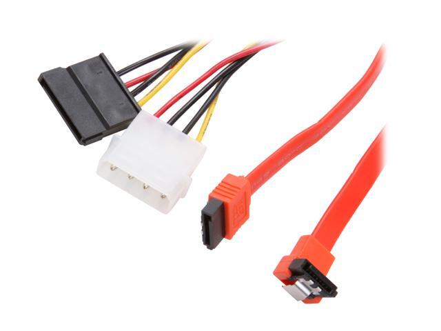 XION XON-SA918ML4P_RED 1.5 ft. SATA II with Metal Latch Cable, Red and ...