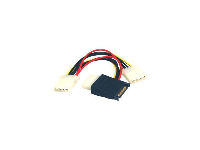 BYTECC SATA-3LP4 5 in. SATA Power Input 15pin to MOLEX 4pin Power ...
