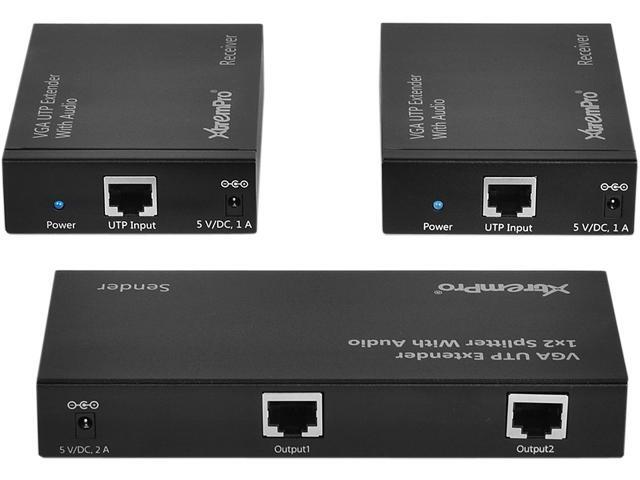 XtremPro VGAUTP102TR 1920X1200 VGA UTP Extender Up tp 980ft (300M) 1X2 ...