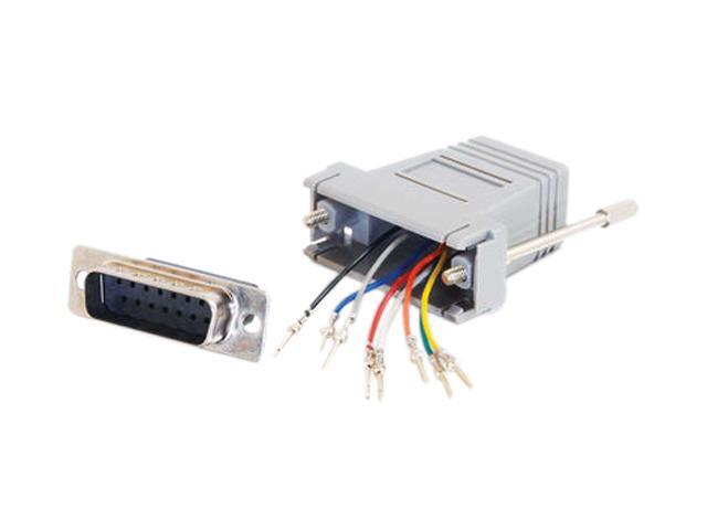 C2G 02926 RJ45 to DB15 Male Modular Adapter, Gray - Newegg.com