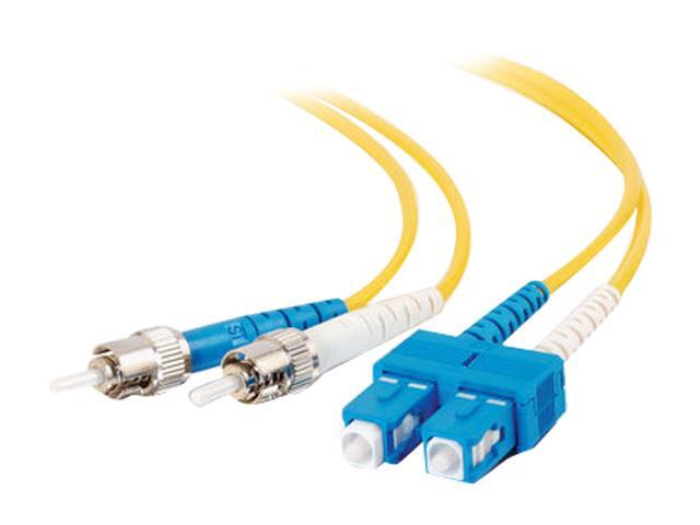 C2G 37496 OS2 Fiber Optic Cable - SC-ST 9/125 Duplex Single-Mode PVC ...
