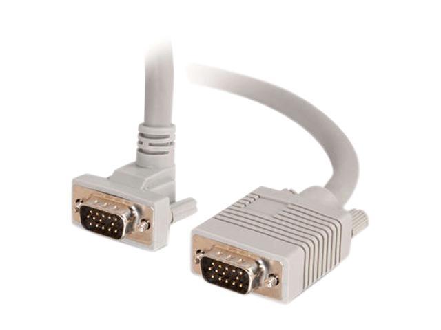 C2G 52005 25 ft. Premium Shielded HD15 SXGA M/M Monitor Cable with 90 ...