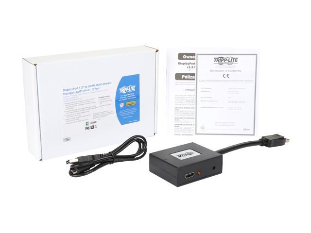 Tripp Lite B156-002-HD-V2 2-Port DisplayPort 1.2 to HDMI Multi-Stream Transport (MST) Hub, 3840 ...
