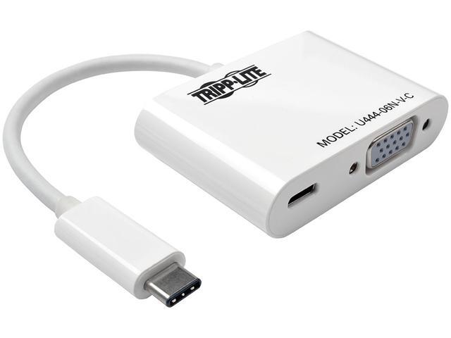 Tripp Lite USB C to VGA Adapter Converter w/ PD Charging,USB Type C to ...