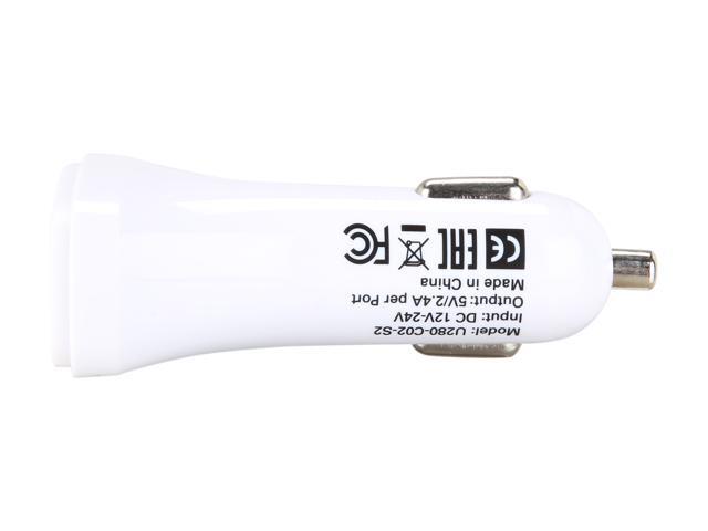 Tripp Lite U280-C02-S2 Dual-Port USB Car Charger for Tablets and Cell Phones, 5V 4.8A (24W ...