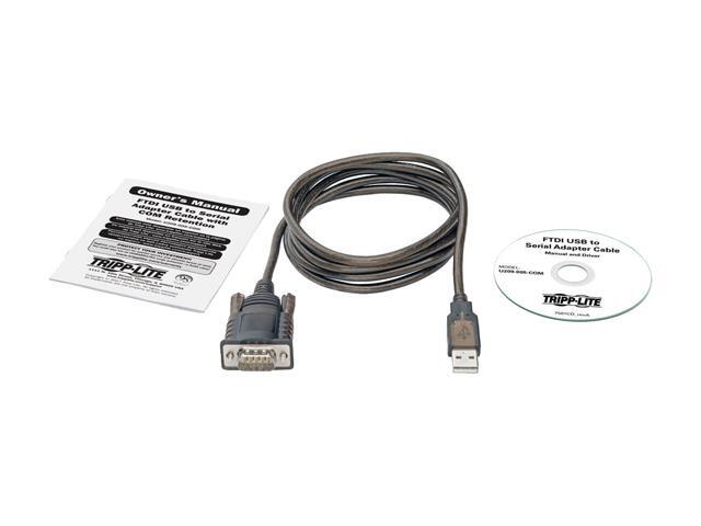 Tripp Lite FTDI USB to Serial RS-232 Adapter Cable w/ COM Retention M/M ...