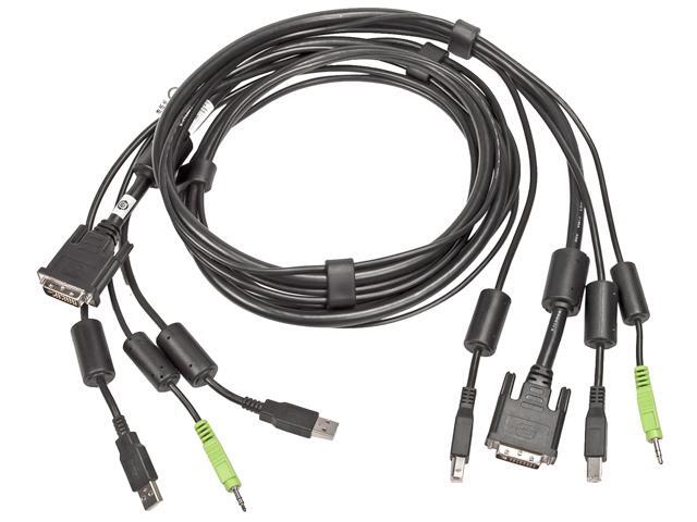 Avocent 10 ft. USB keyboard, mouse & DVI-I video cable with speakers ...