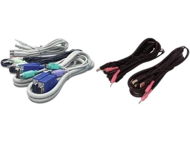 Avocent 10 ft. USB keyboard, mouse & DVI-I video cable with speakers ...