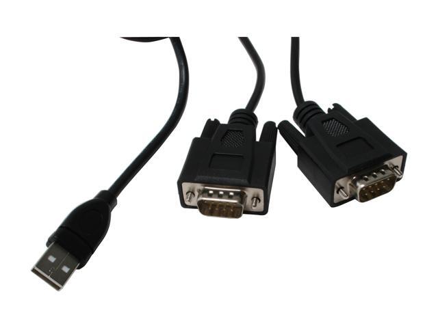 CABLES UNLIMITED Model USB-2925 USB Cable to Dual DB9 Serial Adapter ...