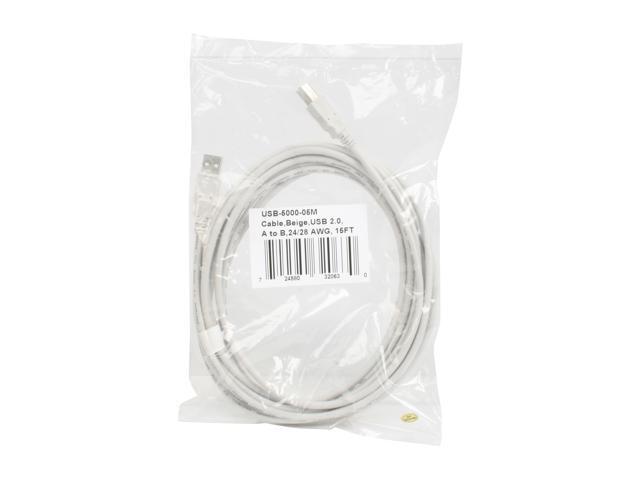 CABLES UNLIMITED USB-5000-05M USB 2.0 Beige A to B Cable - Newegg.com