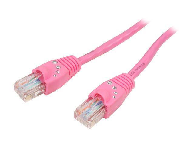 Cables Unlimited UTP-1450-07P 7 ft. Pink Cat5e Patch Cable w/ Bling and ...