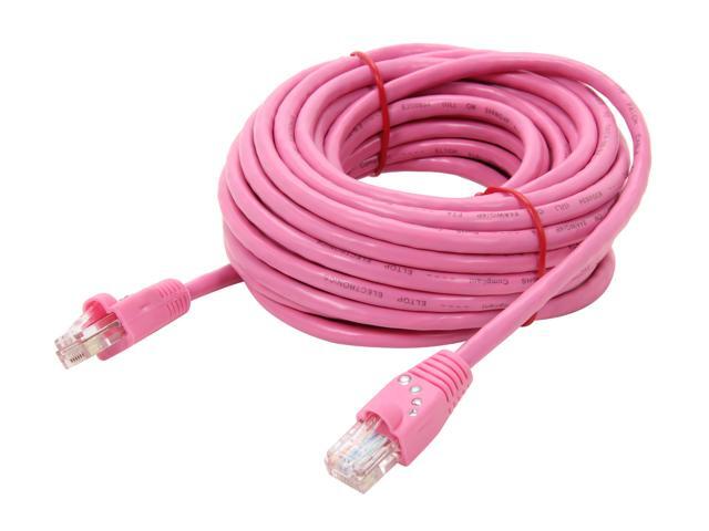 Cables Unlimited UTP-1450-25P 25 ft. Pink Cat5e Patch Cable w/ Bling ...