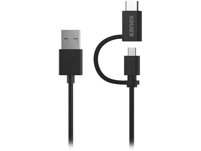 Kanex K181-1122-BK4F USB-C Charging Cable with Micro-USB Connector - Newegg.com