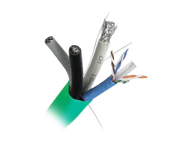Nippon Labs 500Ft (Cat.6 x2)/(RG6 Quad x2) Combo Cable - Green (2) Cat ...