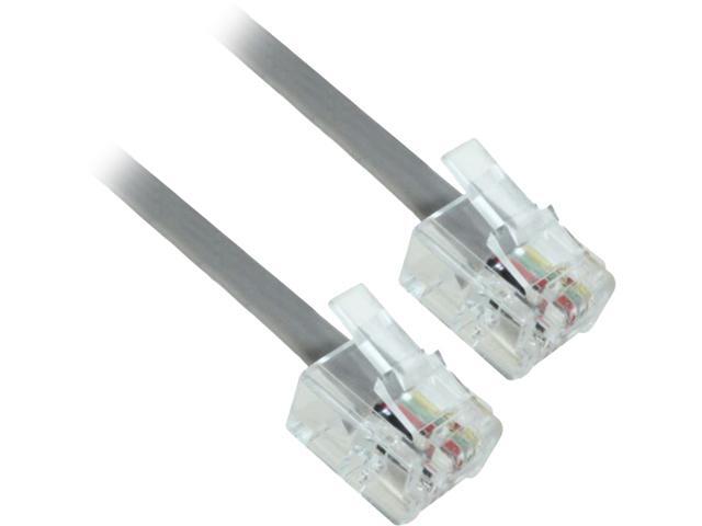 Nippon Labs 7ft 28AWG RJ11 6p4c Phone Cable, Straight, Bare Copper ...