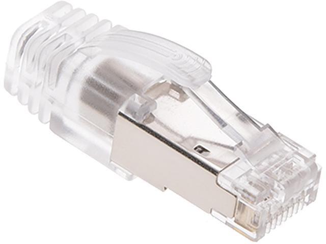 Nippon Labs RJ45 CAT.8 Shielded Plug 50Micron 3prong with Clear Boot ...