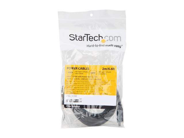 StarTech.com USB2C5C2M USB C to USB C Cable - 6 ft / 2m - w/ 5A Power ... StarTech.com USB2C5C2M USB C to USB C Cable - 6 ft / 2m - w/ 5A Power ...