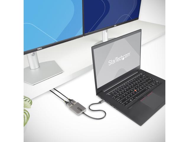 StarTech.com 2-Port USB-C MST Hub, Dual-DisplayPort up to 4K 60Hz w/ DP ...