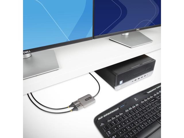 StarTech.com 2-Port DisplayPort MST Hub - Dual 4K 60Hz - DP to 2x DisplayPort Monitor Adapter ...