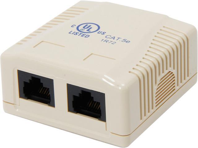 StarTech.com WALLBOX2IV Dual Keystone CAT5E RJ45 Wall Jack - Newegg.ca