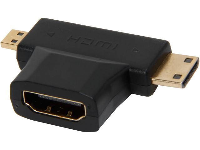 StarTech.com HDACDFMM HDMI 2-in-1 T-Adapter - HDMI to HDMI Mini or HDMI ...
