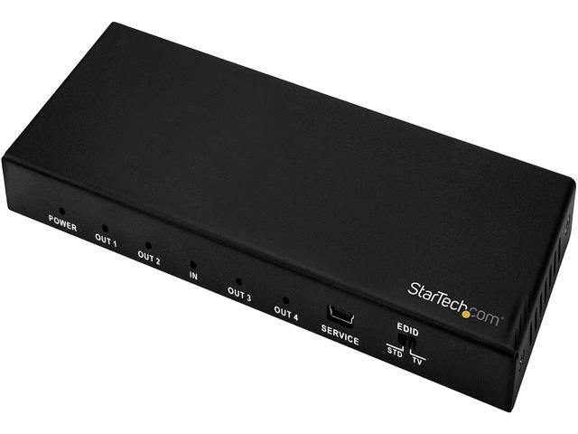 StarTech ST124HD20 StarTech.com HDMI Splitter - 4–Port - 4K 60Hz - HDMI ...