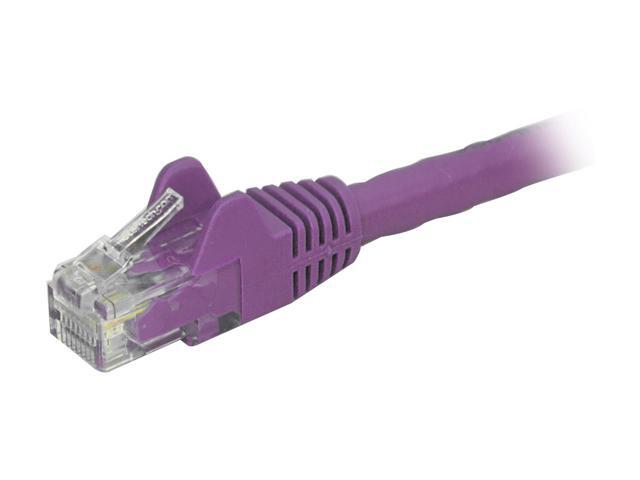 StarTech N6PATCH1PL Cat6 Patch Cable – 1 ft – Purple Ethernet Cable ...