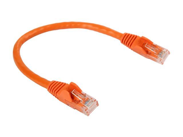 StarTech N6PATCH6INOR Cat6 Patch Cable – 6 in – Orange Ethernet Cable ...