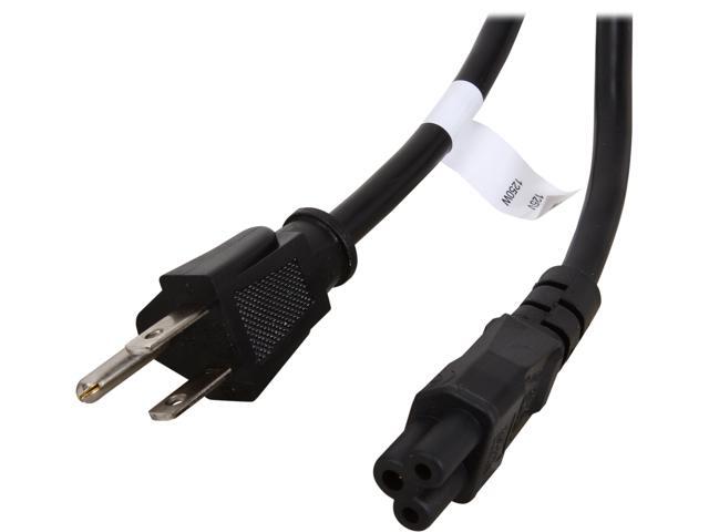Coboc PW-18C5515P-6-BK 6ft 18AWG 3-Slot Mickey Mouse Power Cord for ...
