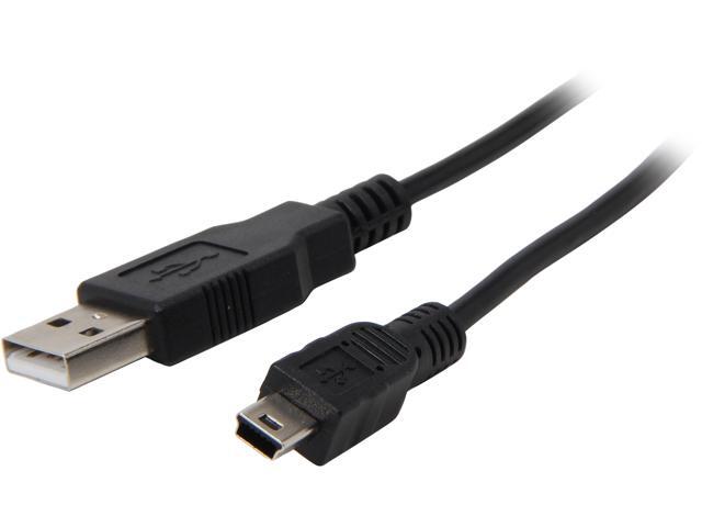 Rosewill U2-AM-MINIB5M-6-BK 6 ft. USB Type A to Type Mini B 5-Pin Cable ...