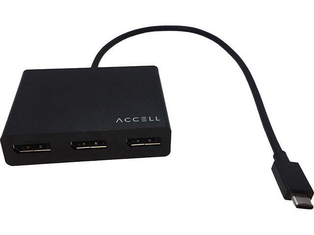 Accell USB-C to 3 DisplayPort Multiple Display (MST) Hub - 1 x Type C ...