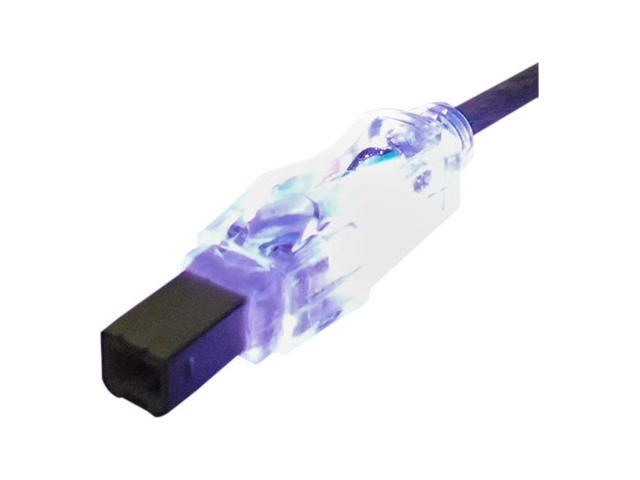 QVS CC2209C-06PRL 6 ft. Translucent Purple USB Cable with LEDs - Newegg.com